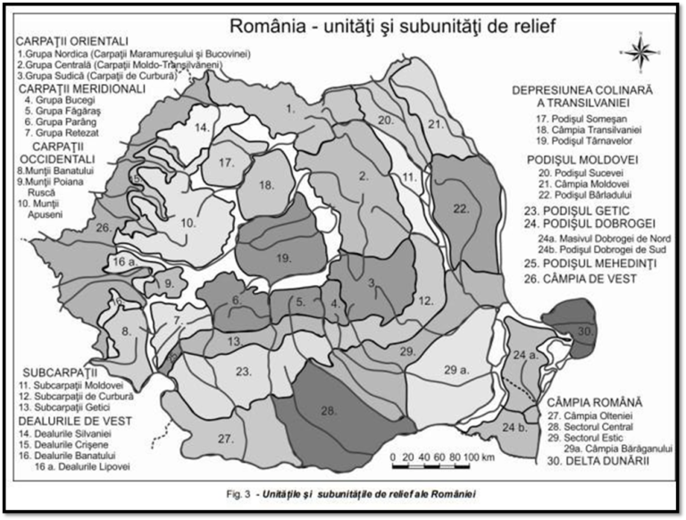 RELIEFUL ROMÂNIEI – Geografie Bacalaureat